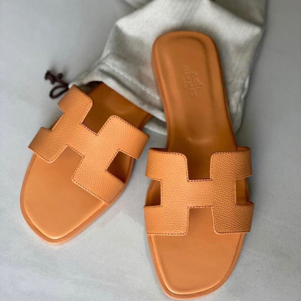 Hermes Oran Sandal Orange For Women - Snow Bross Bags