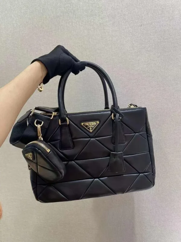 Prada Luxury Leather Ring Pattern Tote Bag - Snow Bross Bags